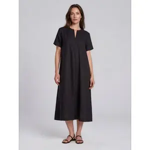 MASAI COPENHAGEN Manipani Linen Tunic Dress - Black