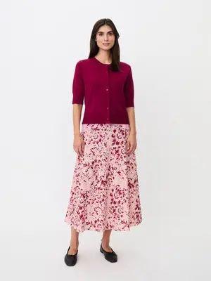 MASAI COPENHAGEN Half-sleeve Knitted Cardigan - Beet Red
