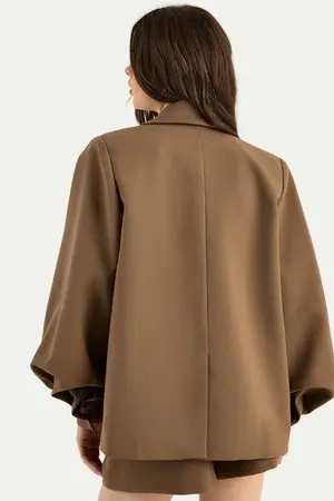 Nasty Gal Tailored Oversized Balloon Sleeve Blazer
