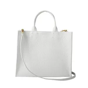 SARAH STEWART Adele Croc Handbag - White Croc