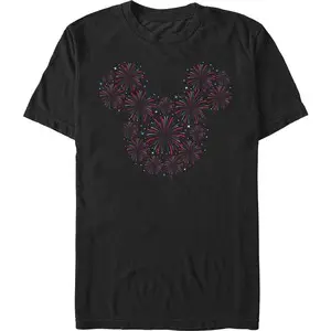 MICKEY & FRIENDS Fireworks Logo Short Sleeve Graphic T-shirt
