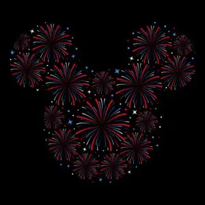 MICKEY & FRIENDS Fireworks Logo Short Sleeve Graphic T-shirt