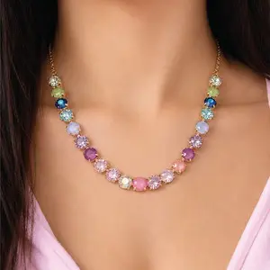 Juicy Couture Multicolor Crystal Tennis Necklace
