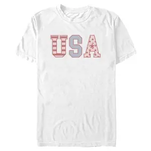 LOST GODS Usa Star Fill Classic Short Sleeve Graphic T-shirt - White