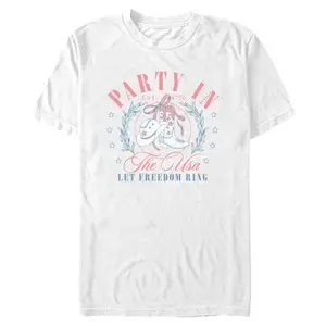 LOST GODS Usa Let Freedom Ring Graphic T-shirt - White