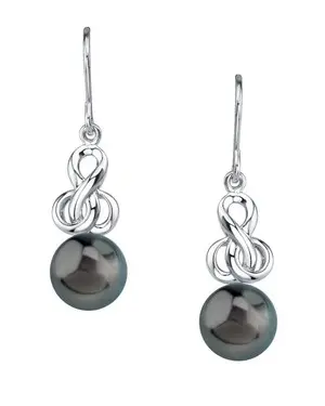 The Pearl Source Tahitian South Sea Pearl Drop Earrings - Sterling Silver