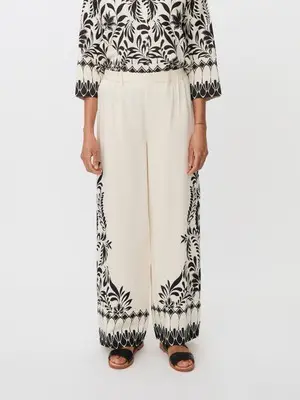 MASAI COPENHAGEN Mapelyssa Floral Border Trousers