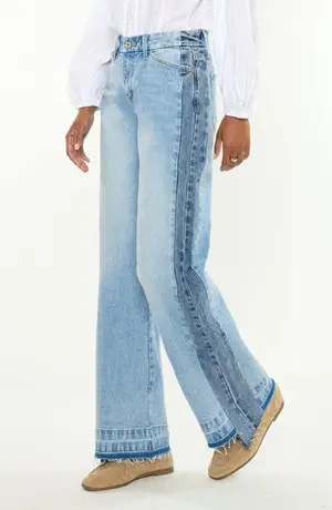 KANCAN Bethell High Rise Wide Flare Jeans - Medium Wash