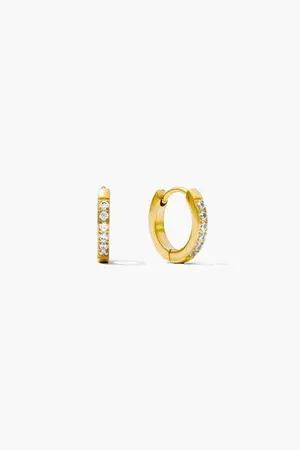 JOEY BABY Pavé Huggie Hoop Earrings