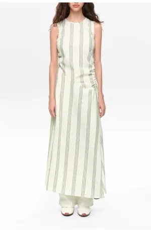 Bimba Y Lola Sleeveless Fitted Midi Dress - Green
