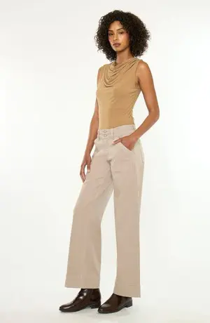 KANCAN Tamryn Essentials Mid Rise Wide Flare Jeans