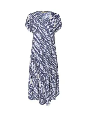 MASAI COPENHAGEN Silky Viscose Printed V-neck Dress