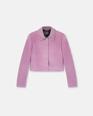 Versace Embellished Suede Jacket