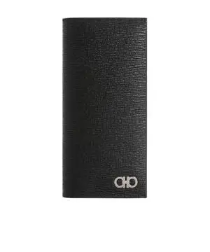 FERRAGAMO Gancini-embellished Bi-fold Wallet - Black