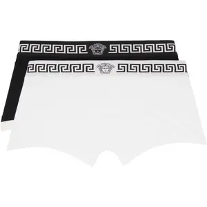 Versace Greca-border Two-pack Briefs - Black