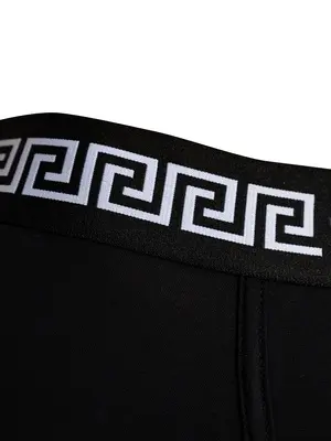 Versace Greca-border Two-pack Briefs - Black