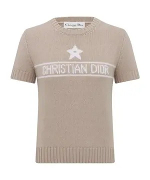 Dior Short-sleeved Sweater - Nude