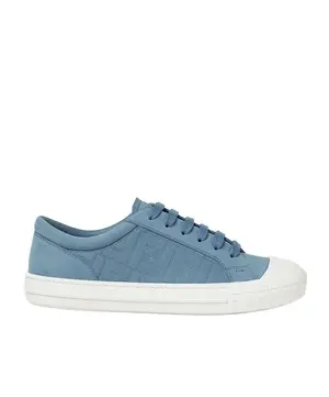 Fendi Domino Ff Motif Lace-up Sneakers - Light Blue