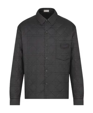 Dior Logo Patch Long-sleeved Jacket - Black