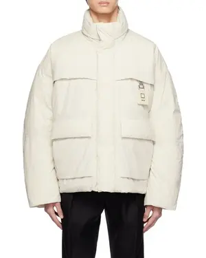 WOOYOUNGMI Long-sleeved Zipper Down Jacket - White