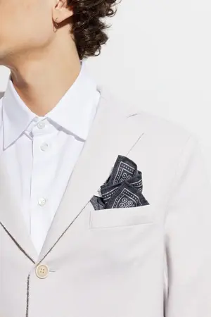 Eleventy Geometric-print Pocket Square