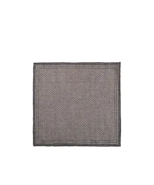 Eleventy Patterned Pocket Square - Grey