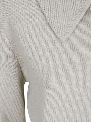 A.p.c. Marie Cardigan With Pointed Collar - Putty Grey