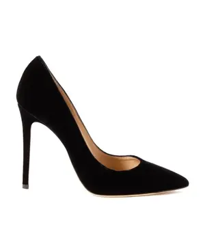 GIANVITO ROSSI 105 Velvet High Heels - Black