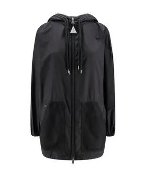 Moncler Mesh Panelled Zip-up Hooded Jacket