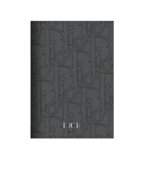 Dior Vertical Bifold Card Holder - Black