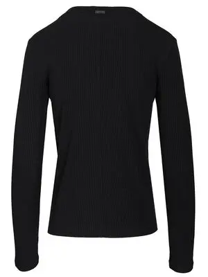Max Mara Ribbed Long Sleeve T-shirt - Mud
