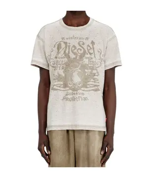 DIESEL® T-norm-aa8 Embellished T-shirt - Beige