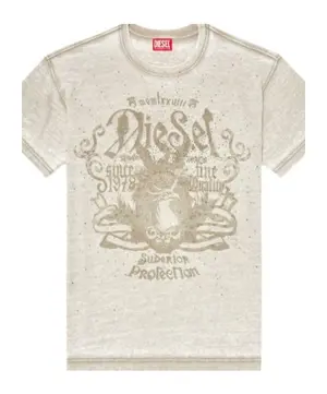 DIESEL® T Norm Aa 8 Studded Graphic T-shirt - Beige