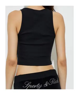 SPORTY  RICH Cropped Tank Top