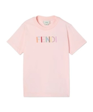 Fendi Logo-embroidered T-shirt - Pink