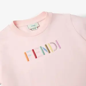 Fendi Logo Embroidered Short-sleeve T-shirt