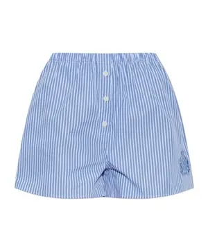 SPORTY  RICH Striped Shorts - Blue