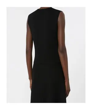 Max Mara Viscose Crepe Yarn Gilet