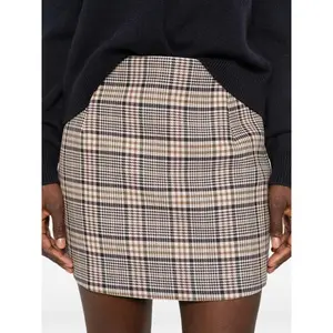 ANINE BING Check-pattern Mini Skirt