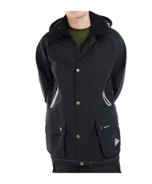 Barbour X And Wander Logo-printed Drawstring Hooded Jacket
