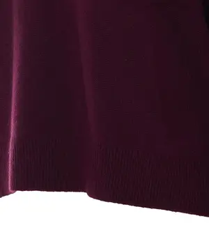 ANINE BING Long-sleeved Knitted Polo Jumper - Wine Red