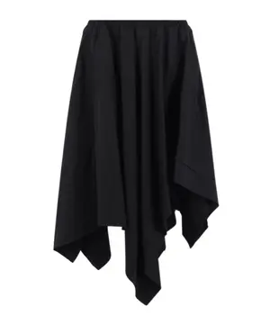 Yohji Yamamoto Elastic-waist Skirt - Black