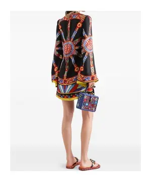 Dolce & Gabbana Carretto-print Twill Dress