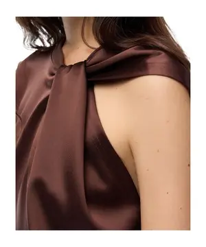 Pinko Draped Padded-shoulder Top