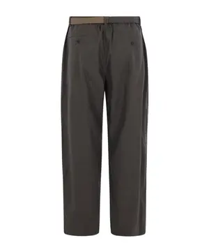 Sacai Pleated Belted Trousers - Black