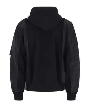 Sacai Zip-up Drawstring Hoodie