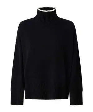 Pinko Contrast-trim Roll-neck Sweater