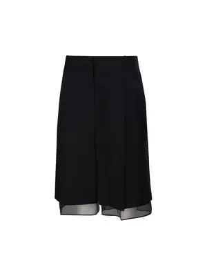 RÓHE Sheer Hem Bermuda Shorts