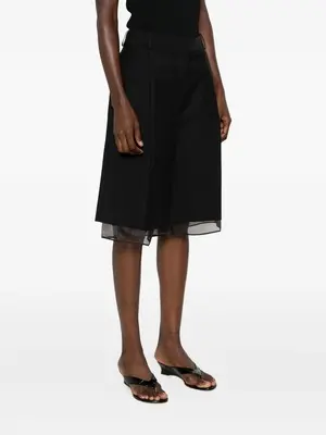 RÓHE Sheer Hem Bermuda Shorts