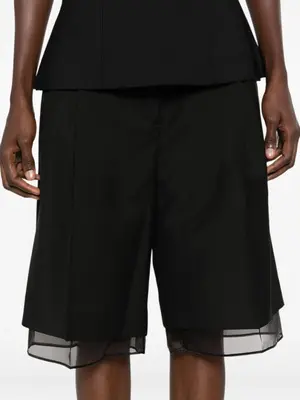 RÓHE Sheer Hem Bermuda Shorts